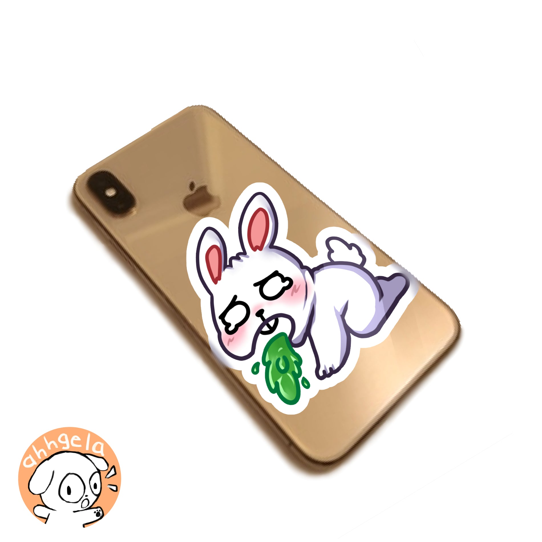 Barf Bunny Mini Sticker – ahhgela
