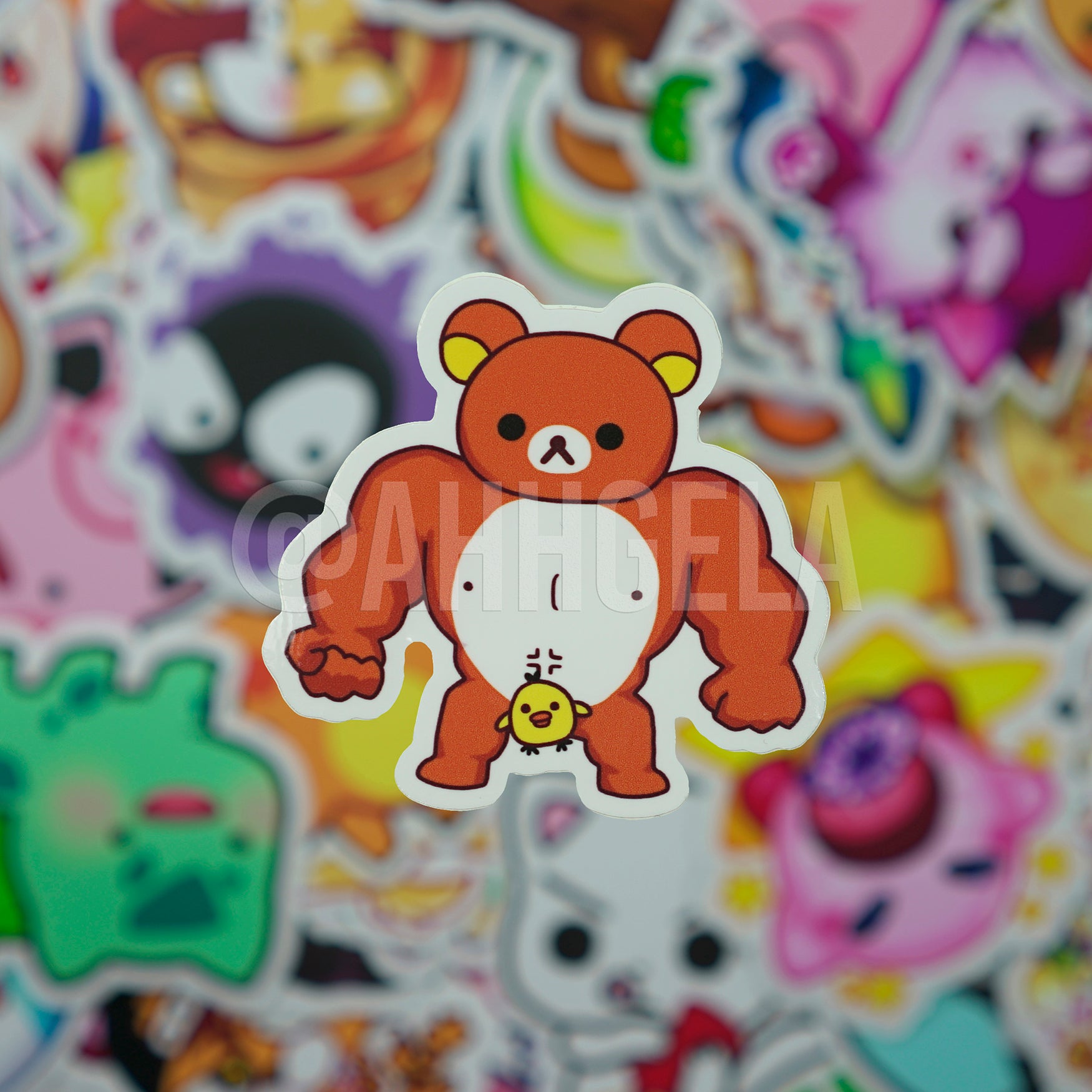 Buff Kuma Bear Mini Sticker – ahhgela