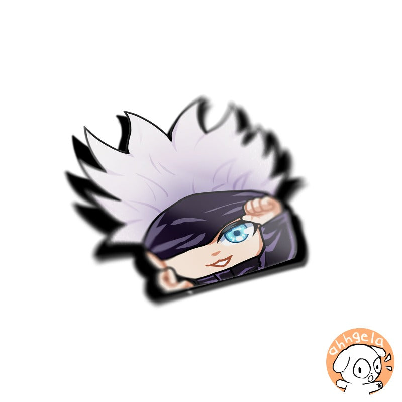 Gojo Peeking Anime Sticker – ahhgela