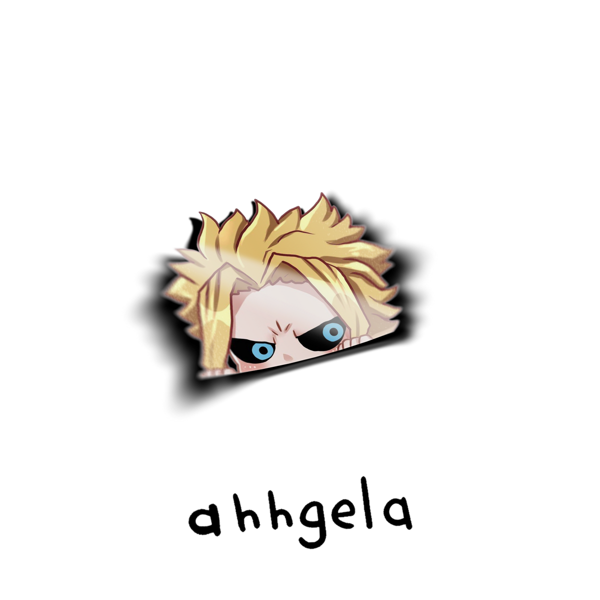 Deflated Peeking Anime Sticker – ahhgela